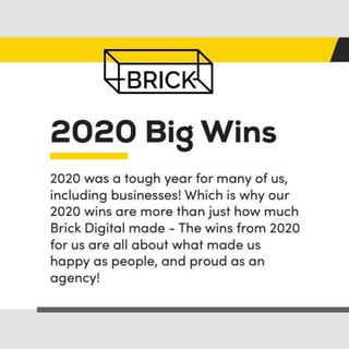 Brick Digital - Our 2020 Wins | PPTX