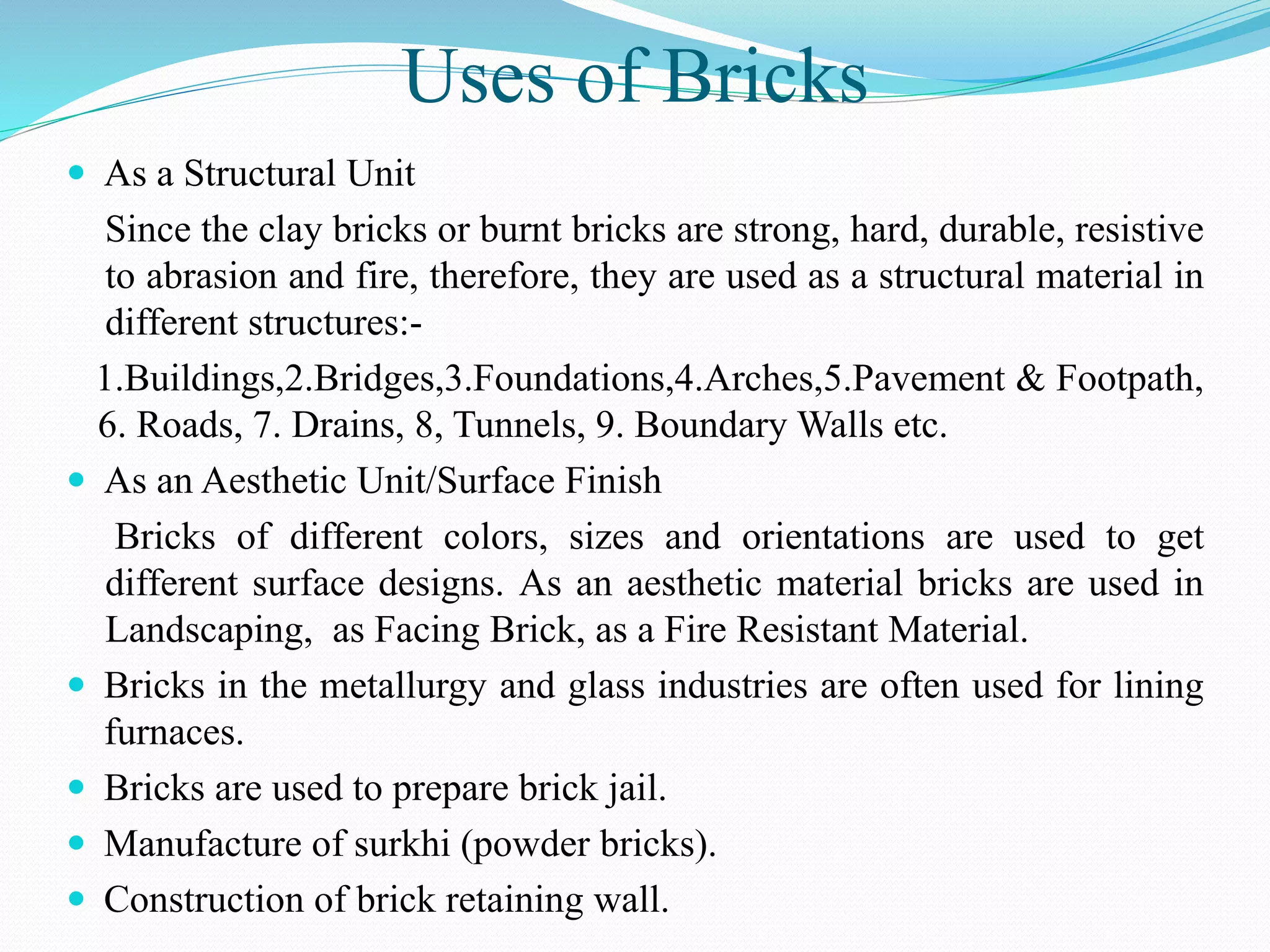 Brick as building materials | PPTX