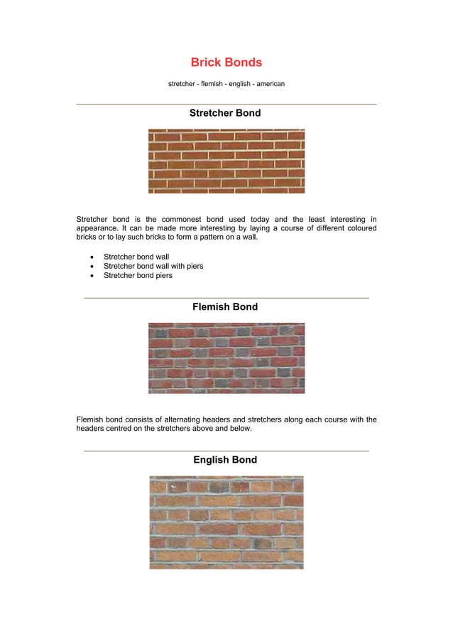 Brick bonds | PDF
