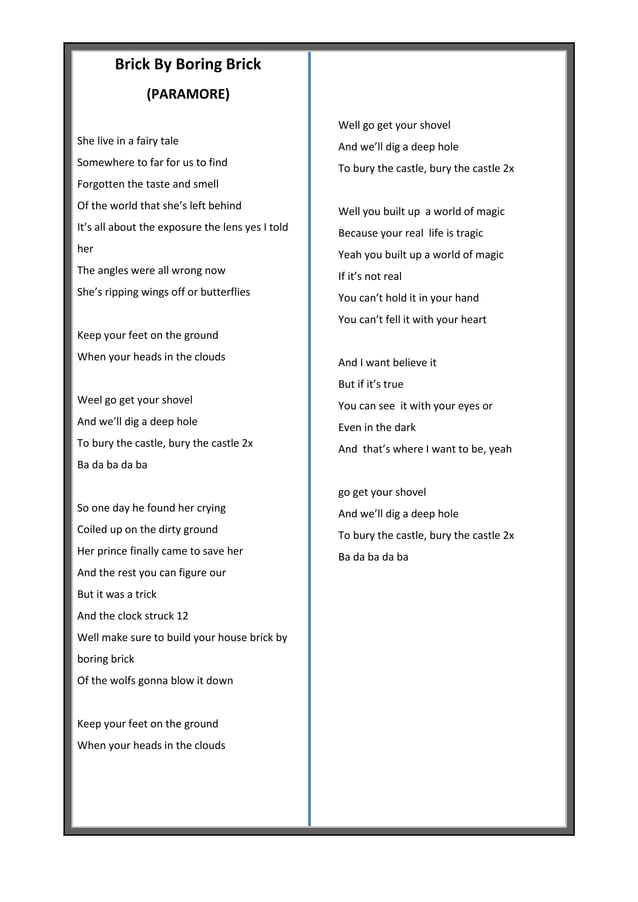 Brick by boring brick | PDF