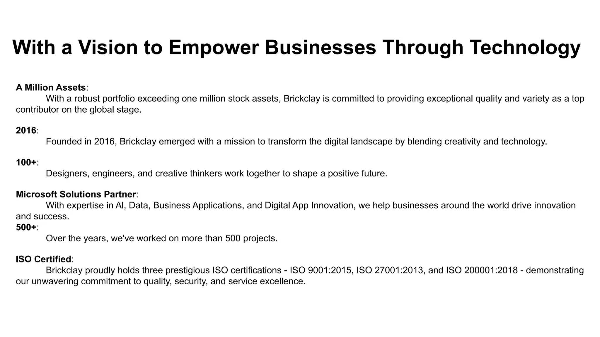 Brickclay - Full-Service Solution Provider | PPT