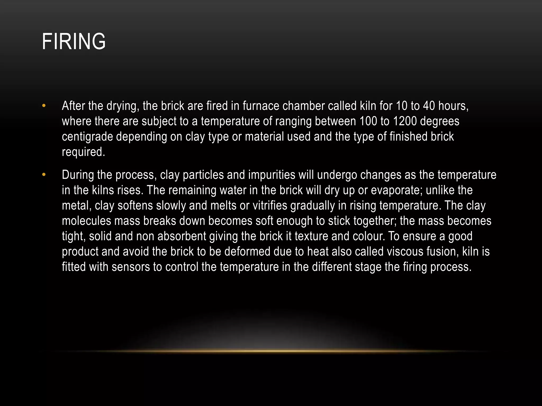 Brick , manufacturing process & types of brick | PPTX