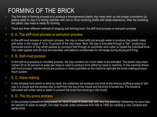 Brick , manufacturing process & types of brick | PPTX