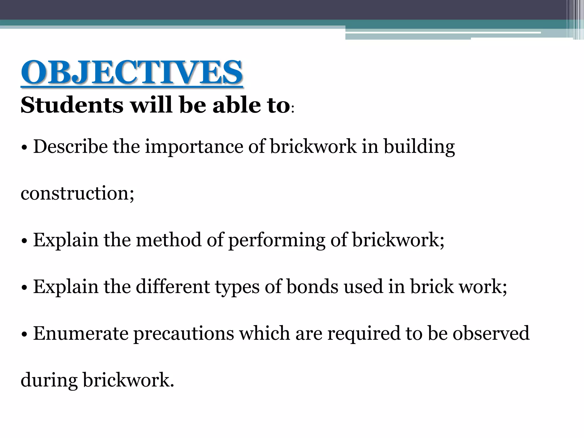 Brick masonary | PPTX | Civil Engineering Industry | Industries