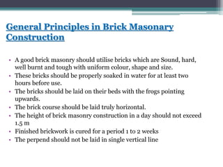 Brick masonary | PPTX | Civil Engineering Industry | Industries