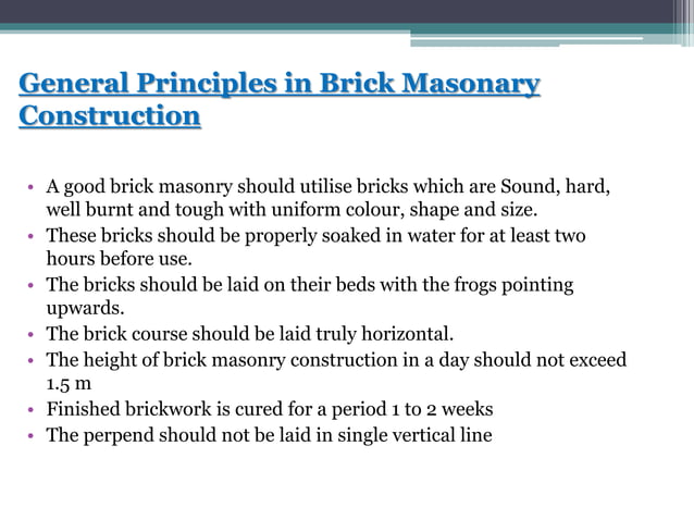 Brick masonary | PPTX | Civil Engineering Industry | Industries