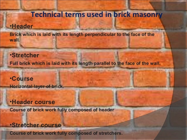 Brick masonry