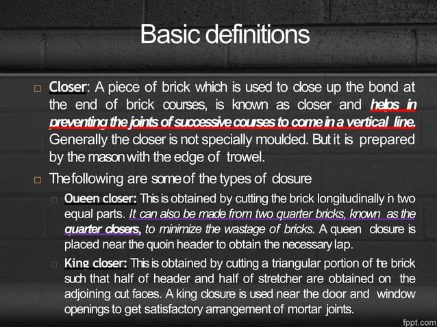 Brick Masonry.pptx | Geology | Science