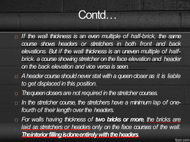 Brick Masonry.pptx | Geology | Science