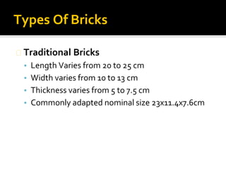 Brick masonry ppt | PDF
