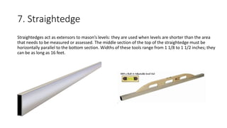 Brick masonry tools | PPTX