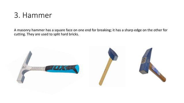 Brick masonry tools | PPTX