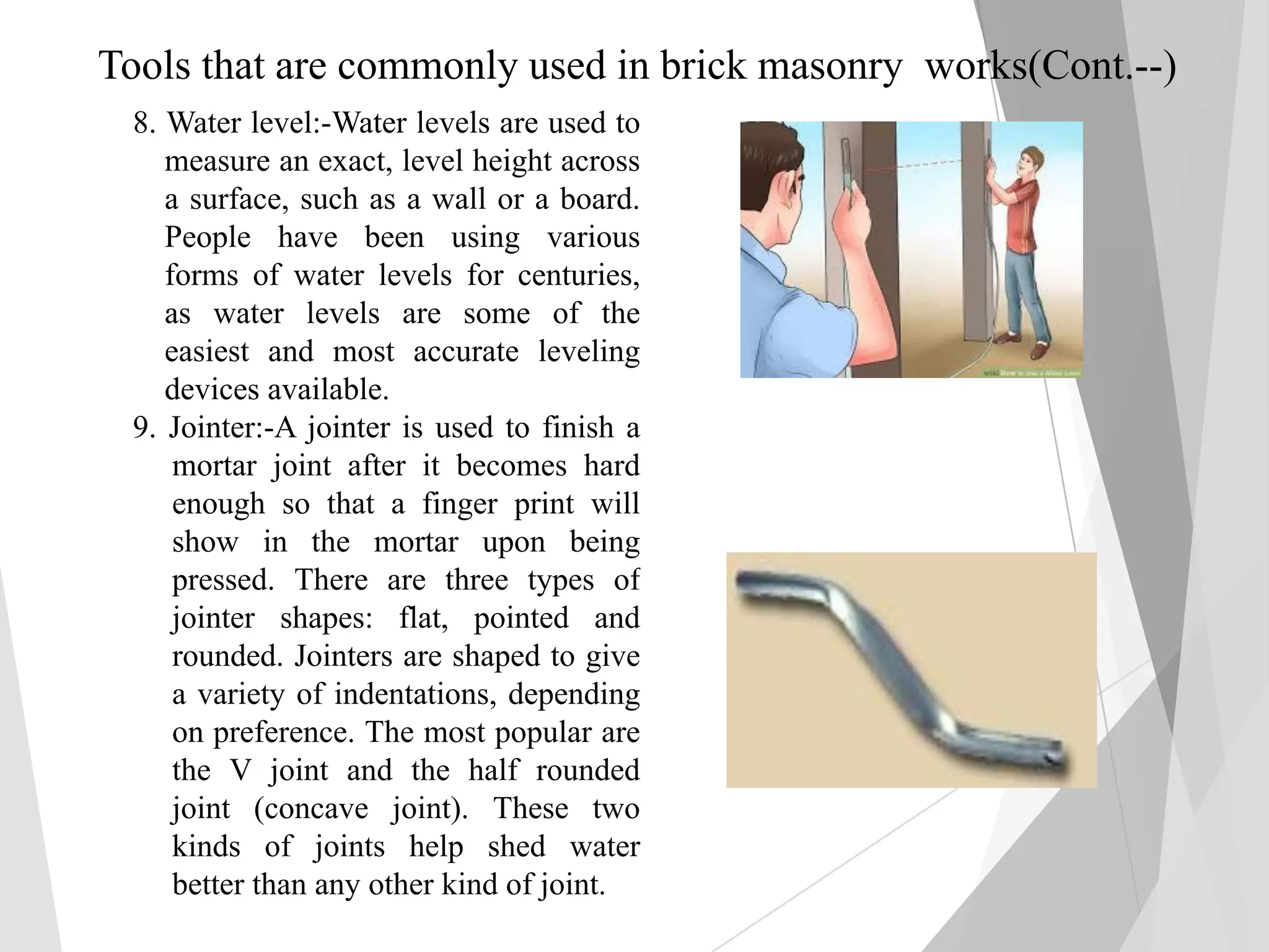 Brick masonry tools | PDF