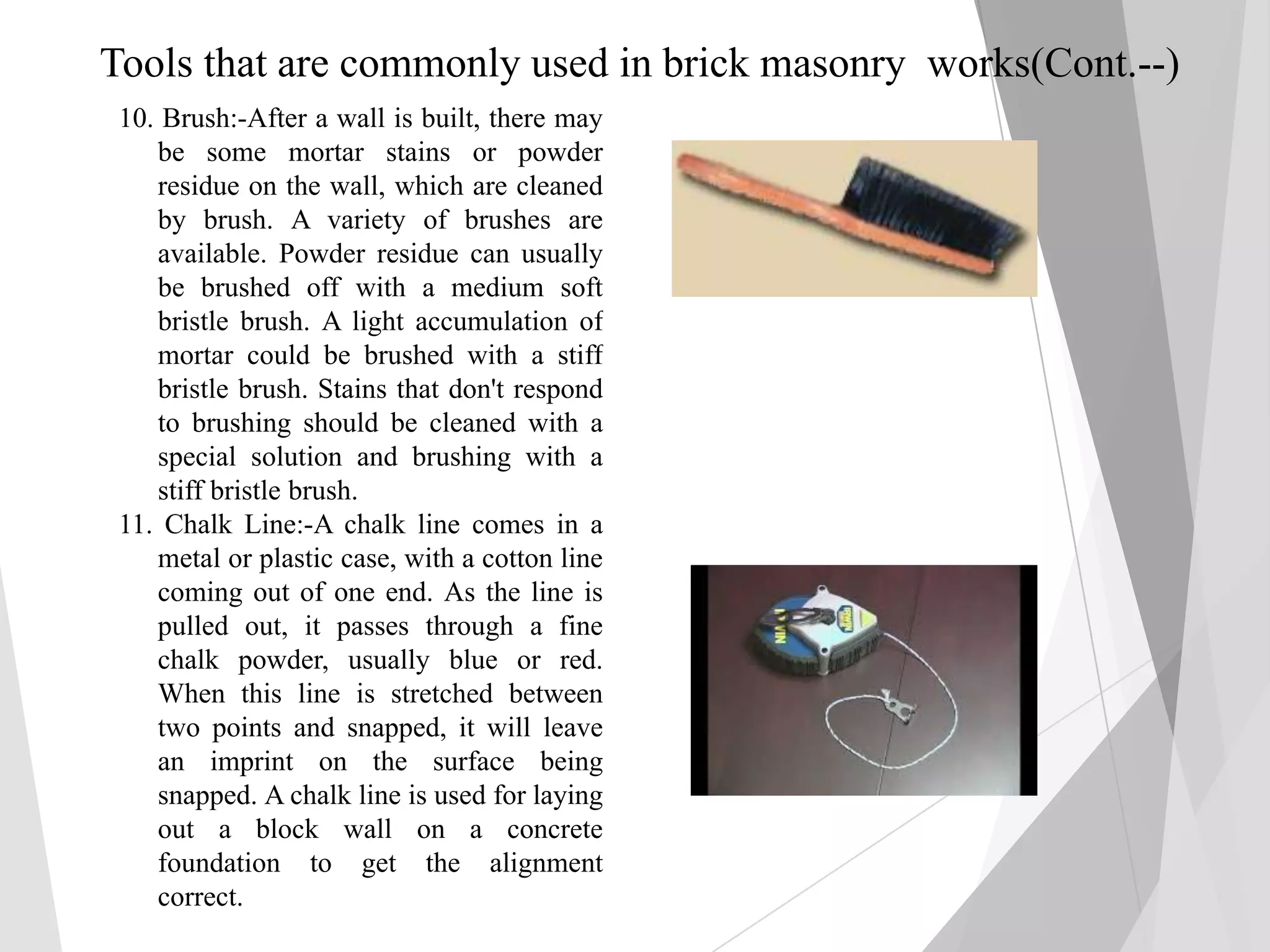 Brick masonry tools | PDF