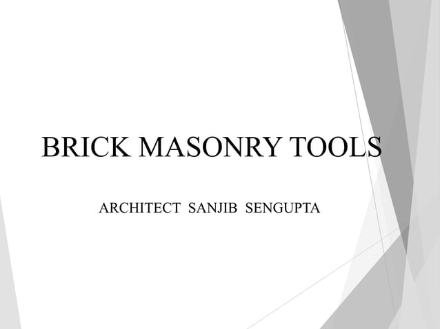 Brick masonry tools | PDF | Woodworking | Arts and Crafts