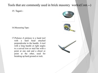 Brick masonry tools | PDF