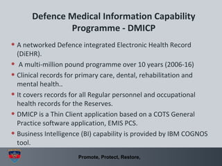 Brigadier Martin Bricknell - Enhancing Medical Care through ICT | PPT