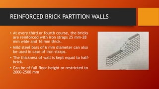 Brick partition walls | PPTX