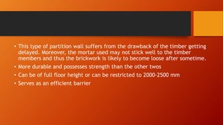 Brick partition walls | PPTX