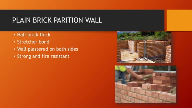 Brick partition walls | PPTX