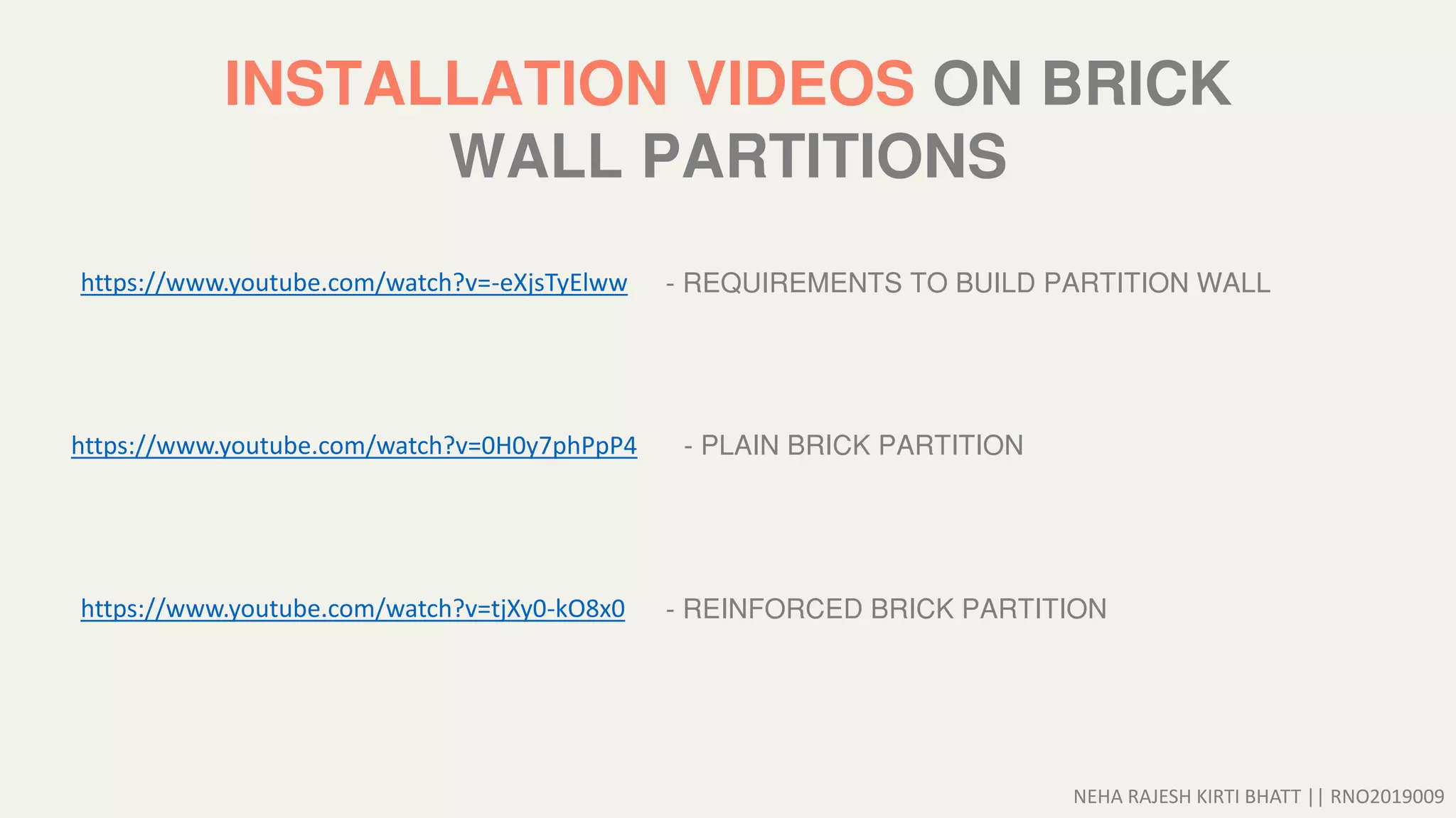 Brick partition walls | PDF