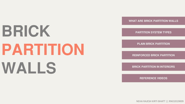 Brick partition walls | PDF