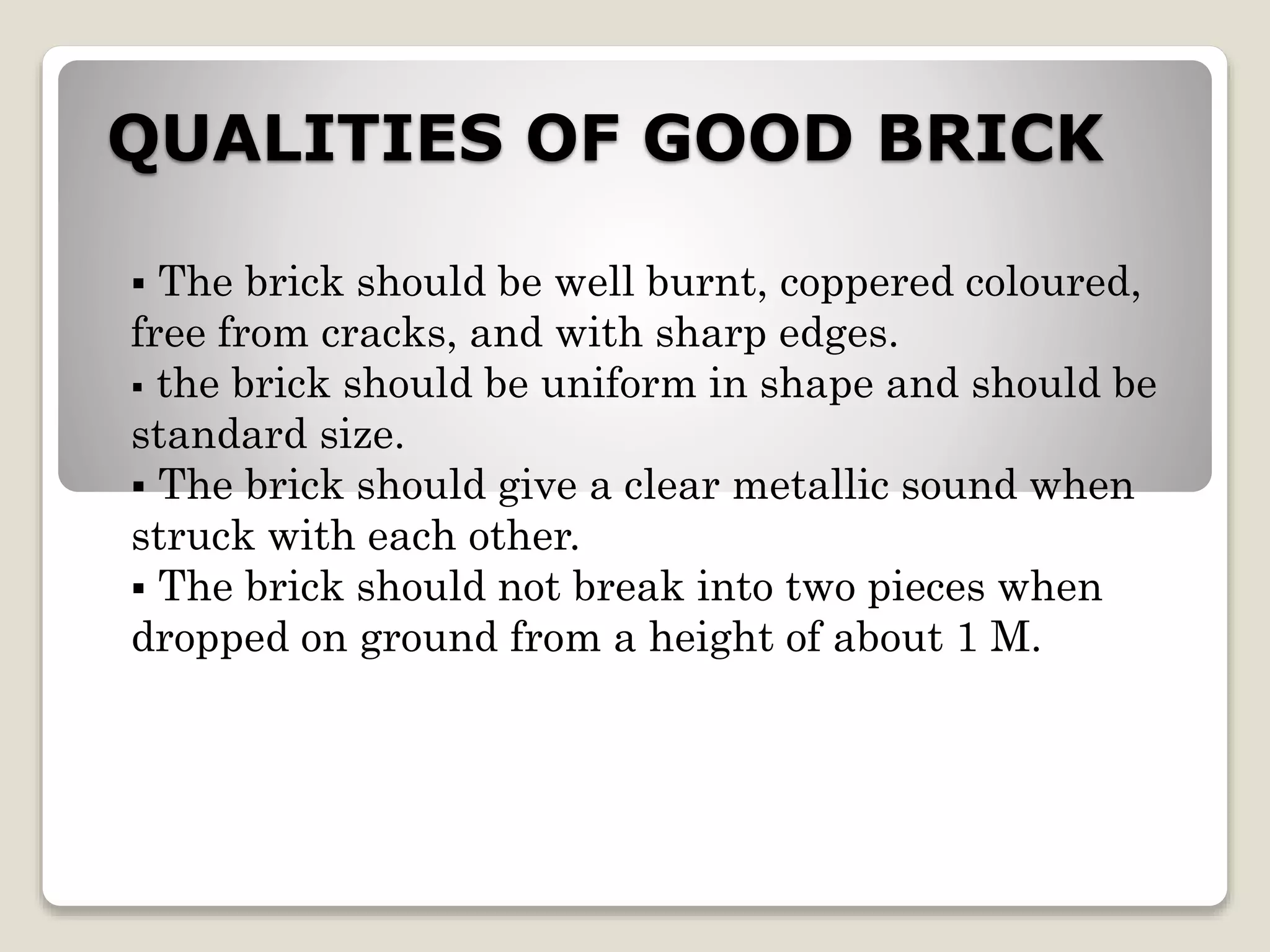 Brick ppt (building construction & management -bcm)-IV sem | PPTX ...