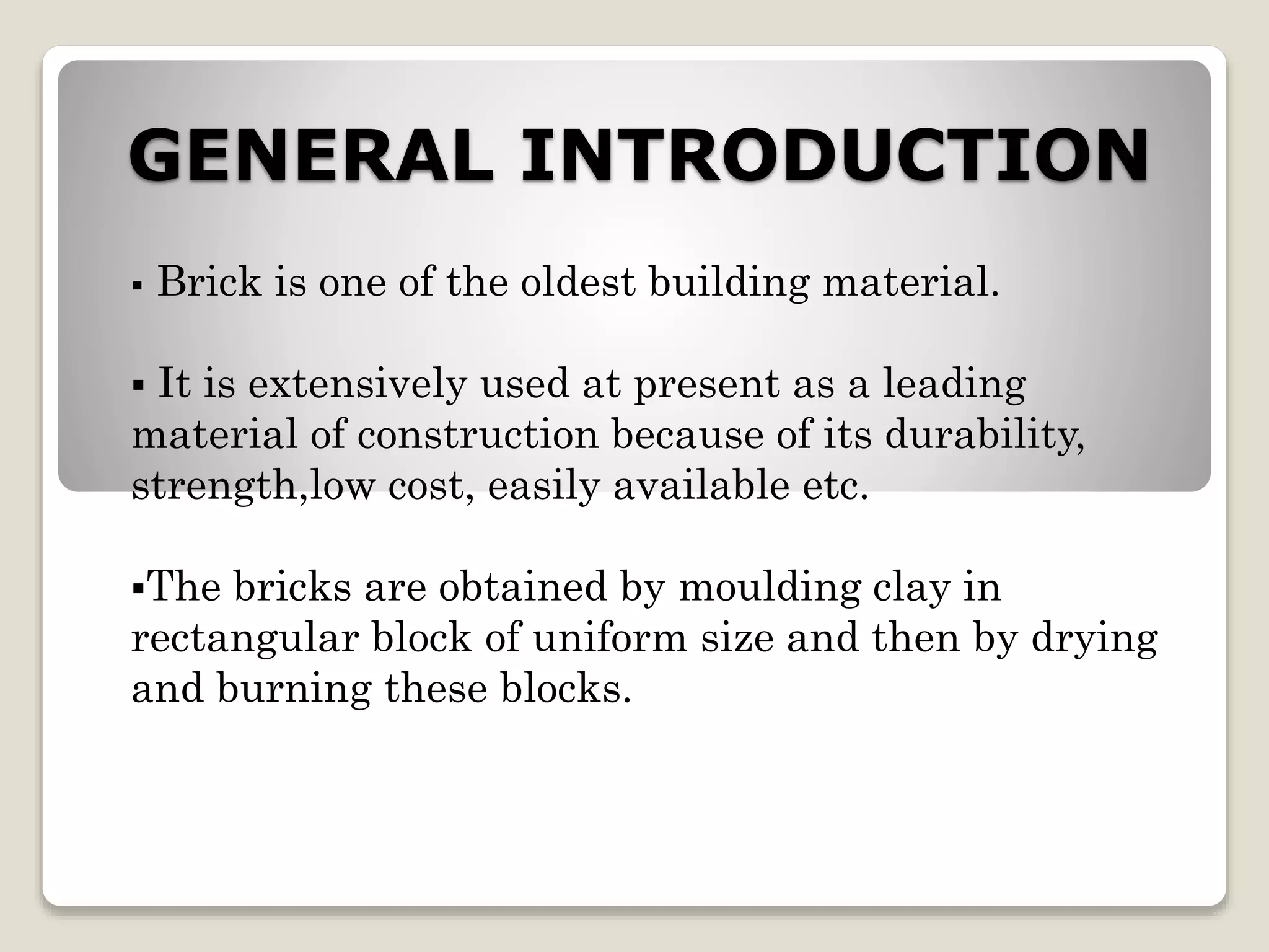 Brick ppt (building construction & management -bcm)-IV sem | PPTX