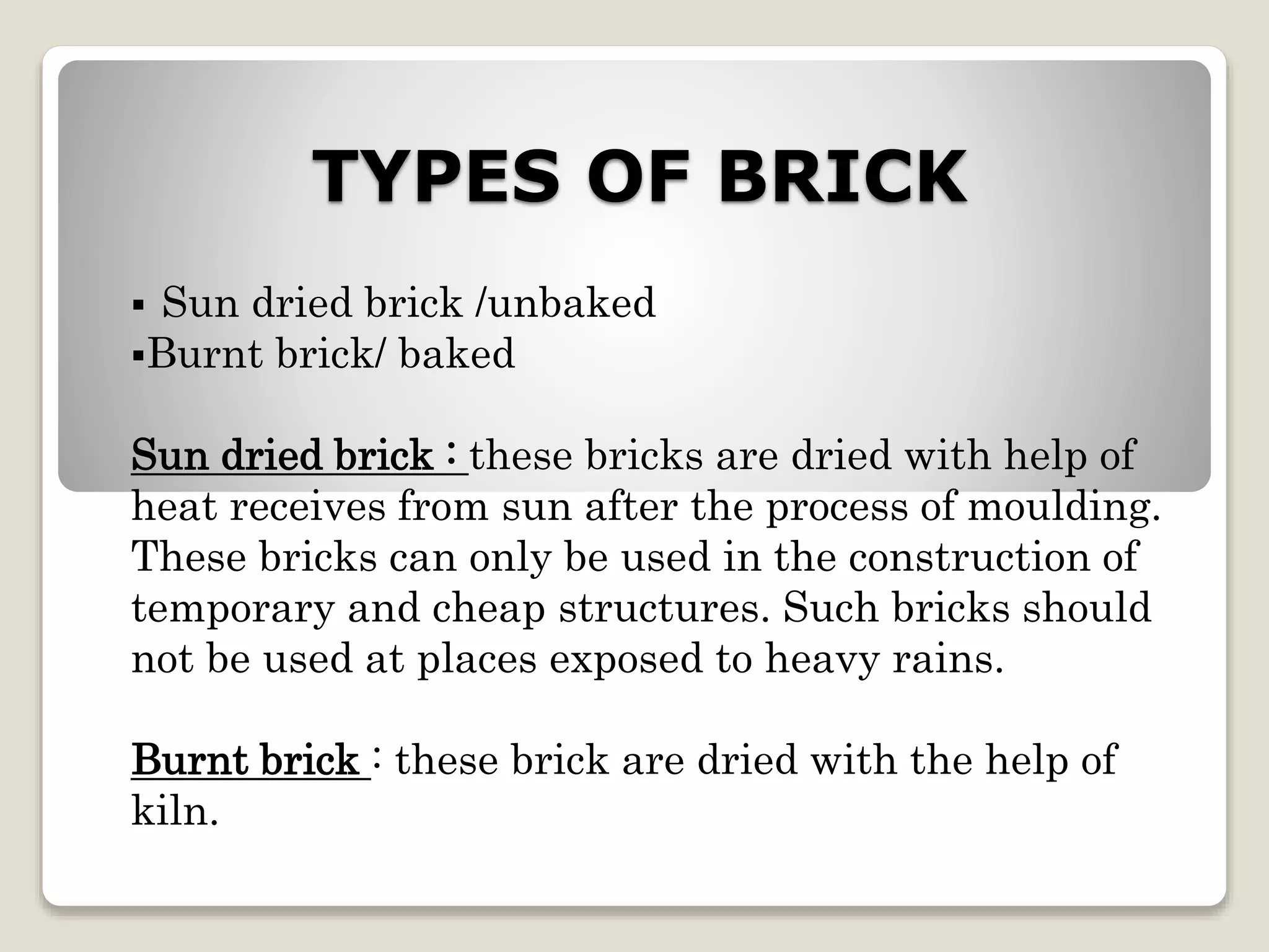 Brick ppt (building construction & management -bcm)-IV sem | PPTX