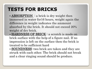Brick ppt (building construction & management -bcm)-IV sem | PPTX