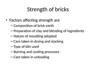 Fundamental of building construction (Bricks) | PPTX | Geology | Science