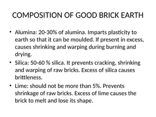Fundamental of building construction (Bricks) | PPTX | Geology | Science