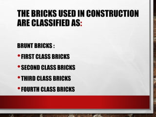 properties,Manufacturing, types and features of bricks | PPTX