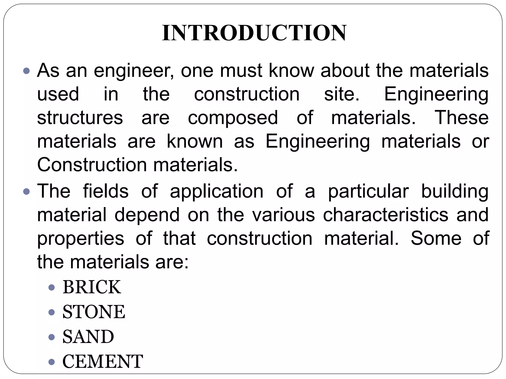Civil Engineering Materials | PPT