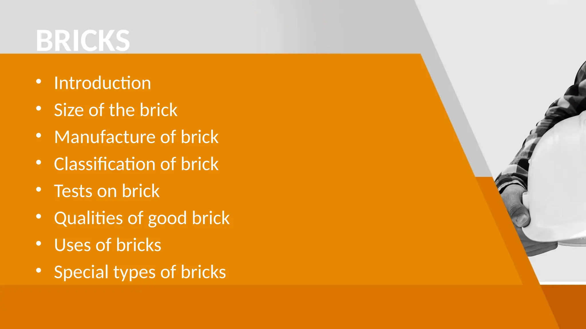 bricks ppt for all civil engineering students | PPTX