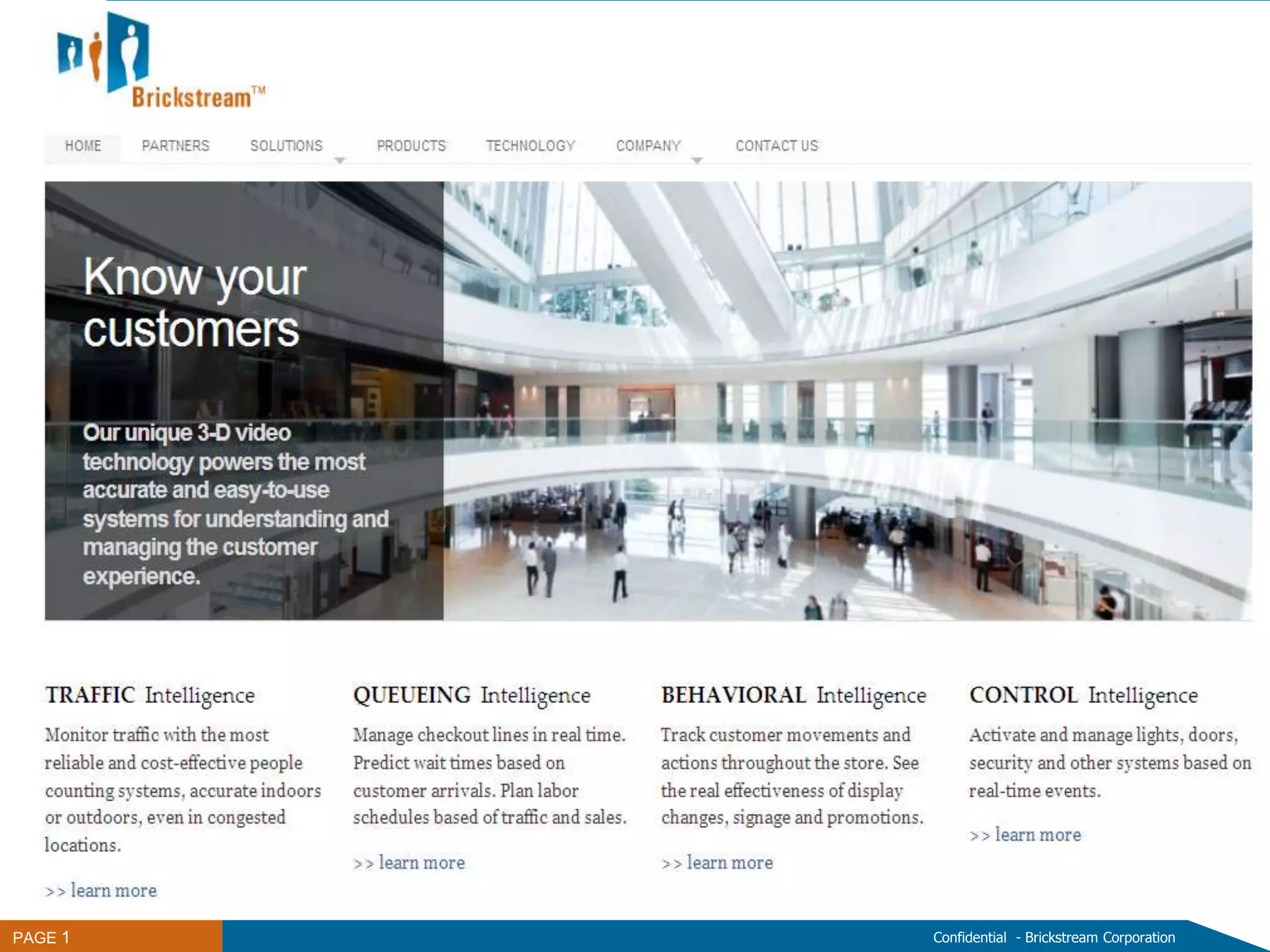 Brickstream July 2012 | PPTX