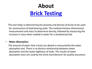 Brick testing | PPTX