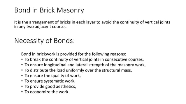 Brick walling and joints | PPTX | Woodworking | Arts and Crafts