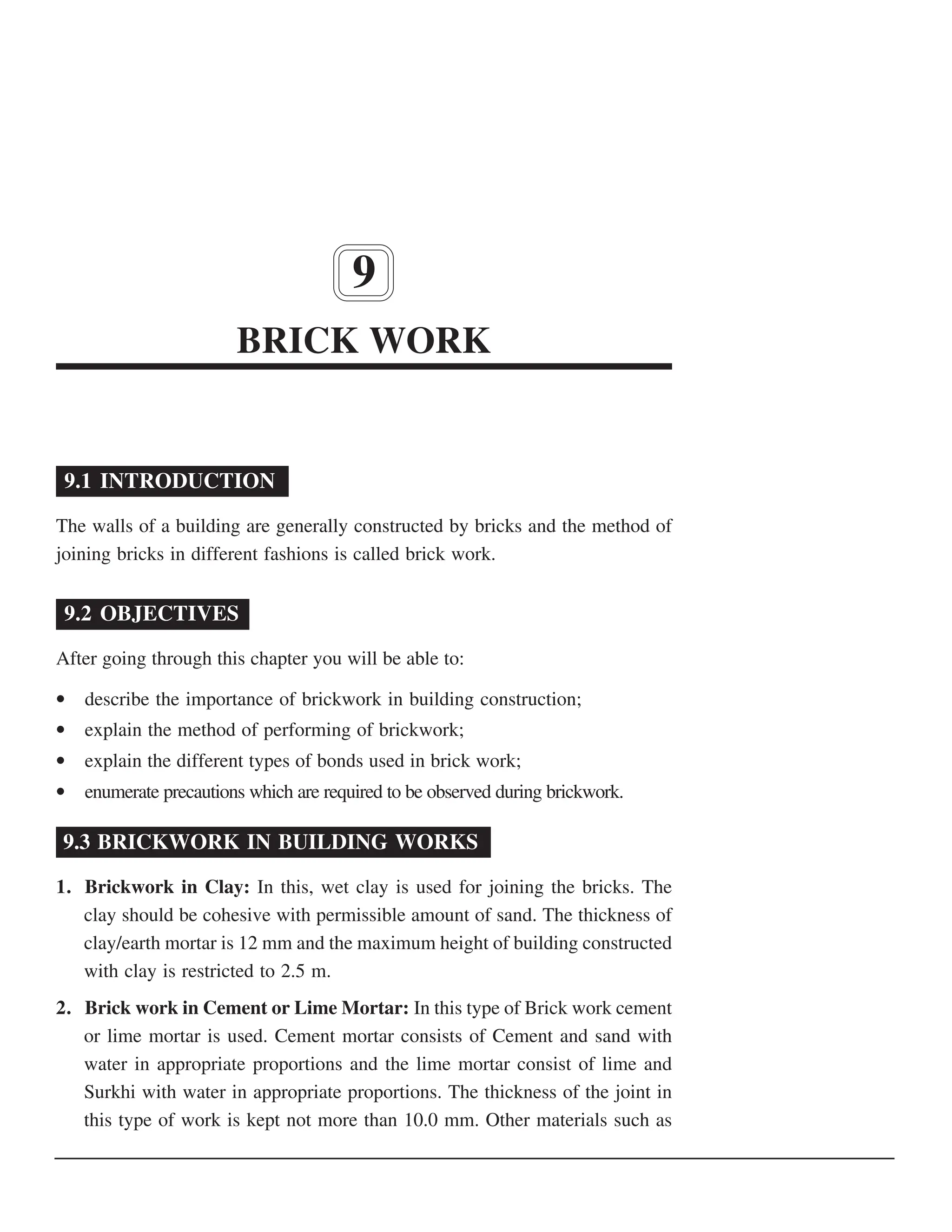 Brickwork in construction project for better quality control | PDF