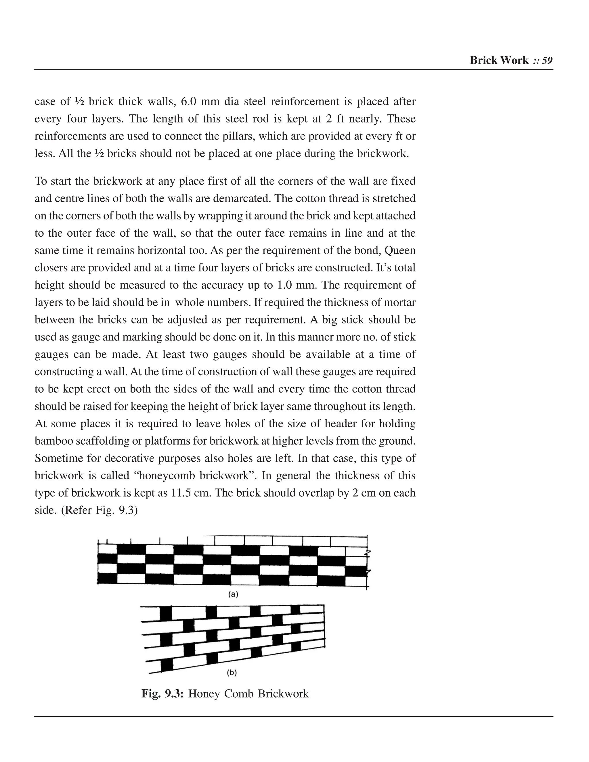 Brickwork in construction project for better quality control | PDF