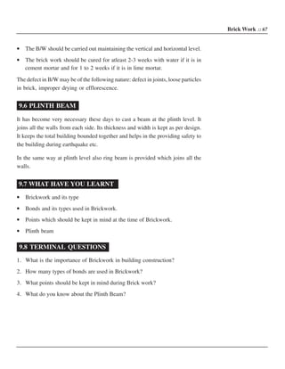 Brickwork in construction project for better quality control | PDF