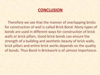 Brickwork bond ppt | PPT