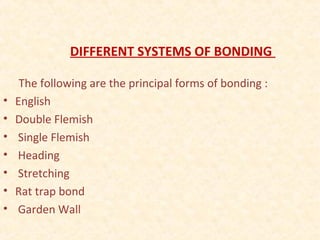 Brickwork bond ppt | PPT