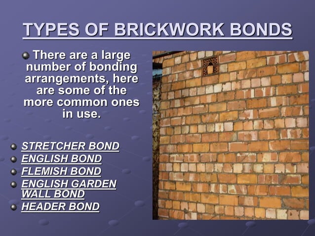 Brickwork Bonding (basics) | PPT