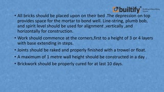 Brickwork and plastering | PPTX