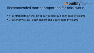 Brickwork and plastering | PPTX