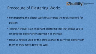 Brickwork and plastering | PPTX