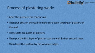Brickwork and plastering | PPTX