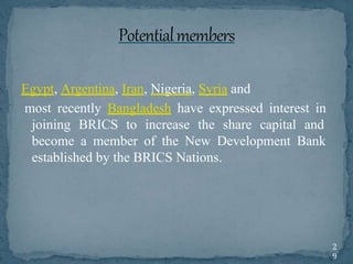 HISTORY- OBJECTIVES- FUNCTIONS OF BRICS- | PPTX