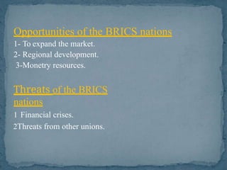 HISTORY- OBJECTIVES- FUNCTIONS OF BRICS- | PPTX